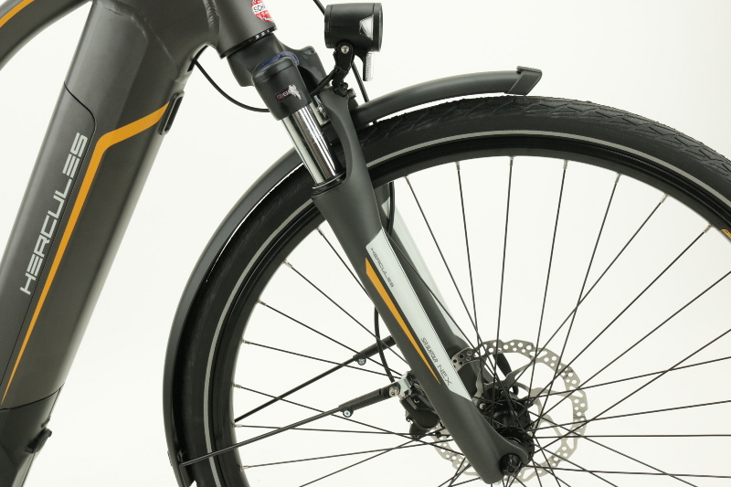 Hercules Futura Sport I E-Bike ( Pedelec) 500 0 Ah Damenfahrrad 9 Gang Kettenschaltung grau matt ...