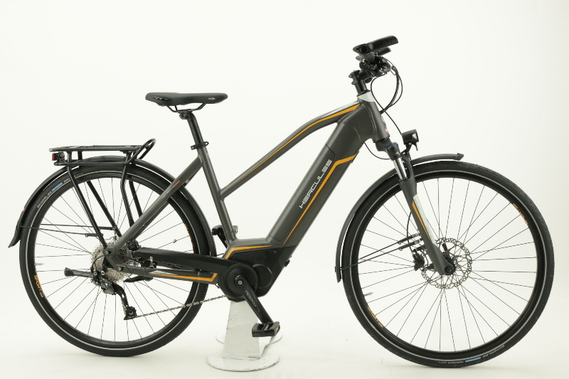 Hercules Futura Sport I E-Bike ( Pedelec) 500 0 Ah Damenfahrrad 9 Gang Kettenschaltung grau matt ...